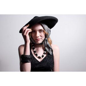Vintage Taiwan | Accessories | Plateau New Look Wide Brim Black Hat ...